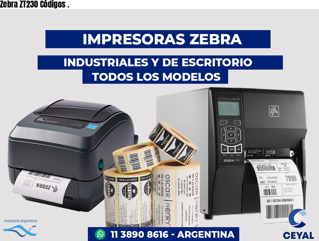 Zebra ZT230 Códigos . | Imprimir Zebra con placa de red (ethernet)