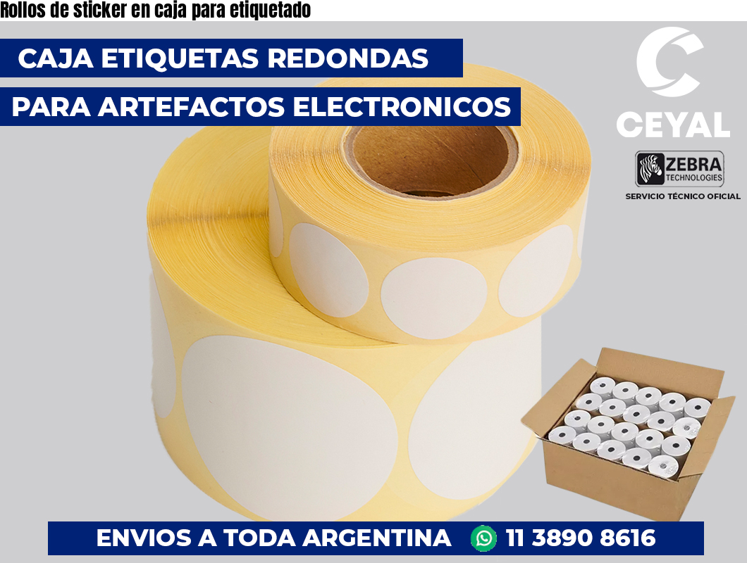 Rollos de sticker en caja para etiquetado | Imprimir Zebra con placa de ...