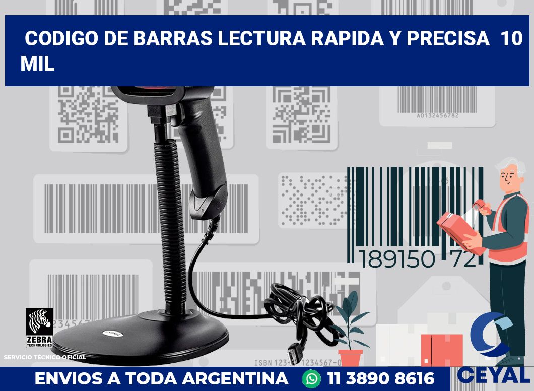codigo de barras lectura rapida y precisa 10 mil | Imprimir Zebra con ...