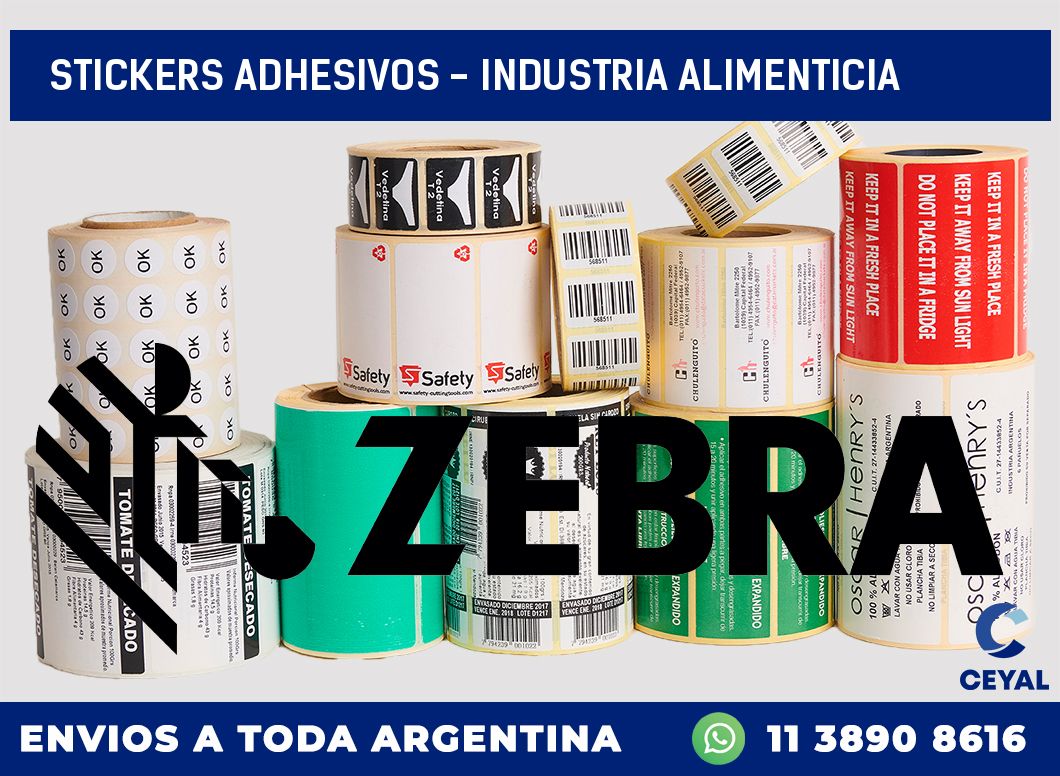 stickers adhesivos – Industria alimenticia | Imprimir Zebra con placa ...