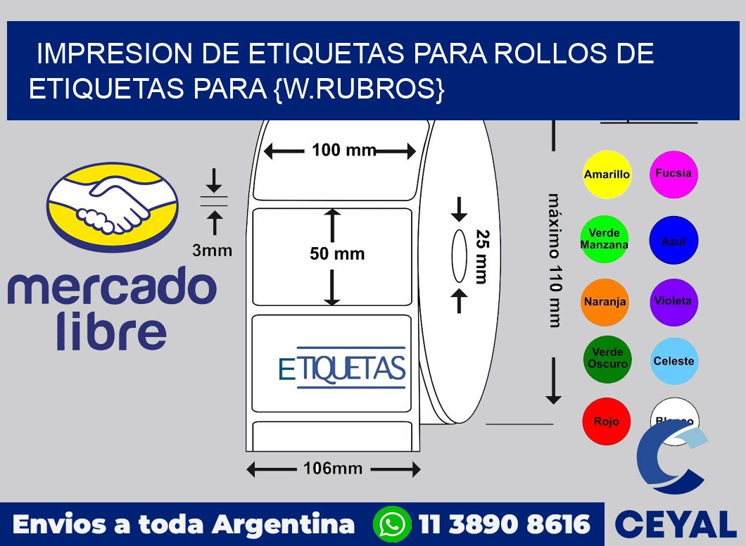 Impresion de etiquetas para Rollos de Etiquetas para {w.rubros ...