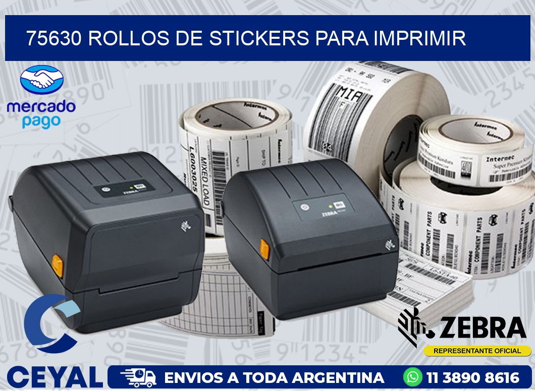 75630 ROLLOS DE STICKERS PARA IMPRIMIR | Imprimir Zebra con placa de ...