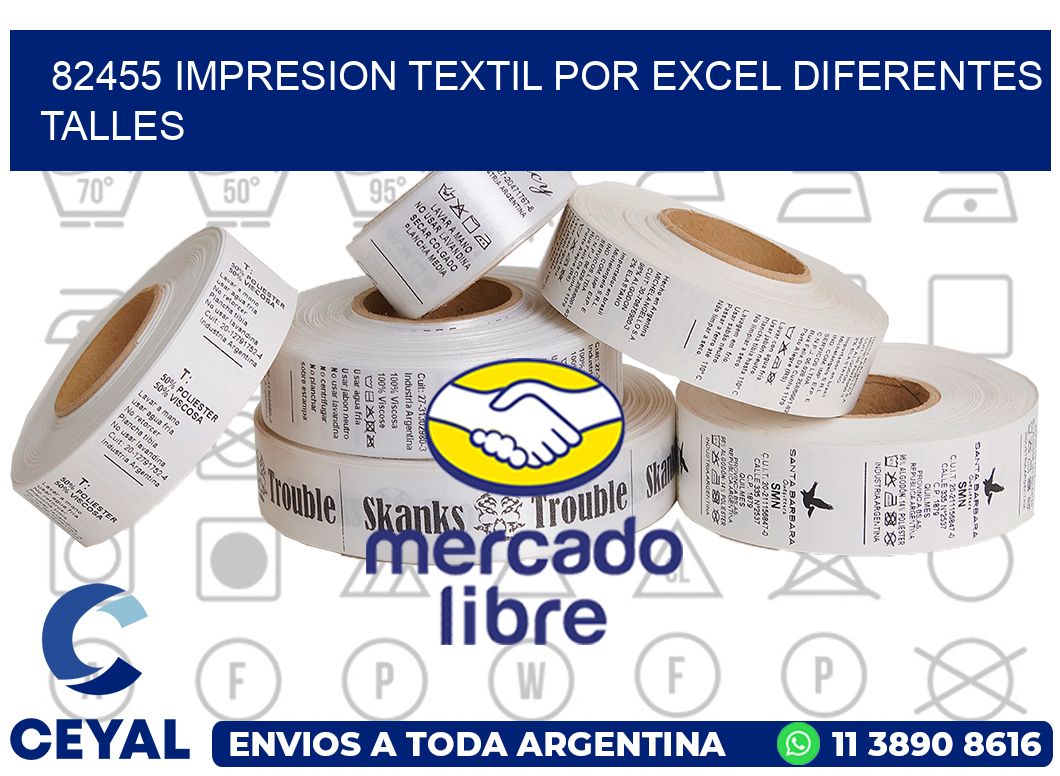 82455 IMPRESION TEXTIL POR EXCEL DIFERENTES TALLES | Imprimir Zebra con ...