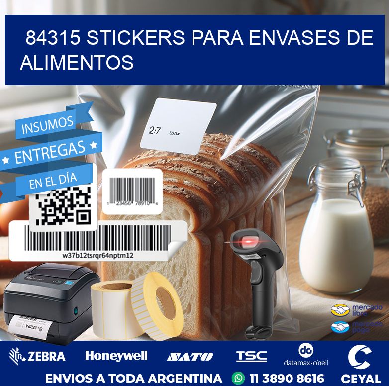 84315 STICKERS PARA ENVASES DE ALIMENTOS | Imprimir Zebra con placa de ...