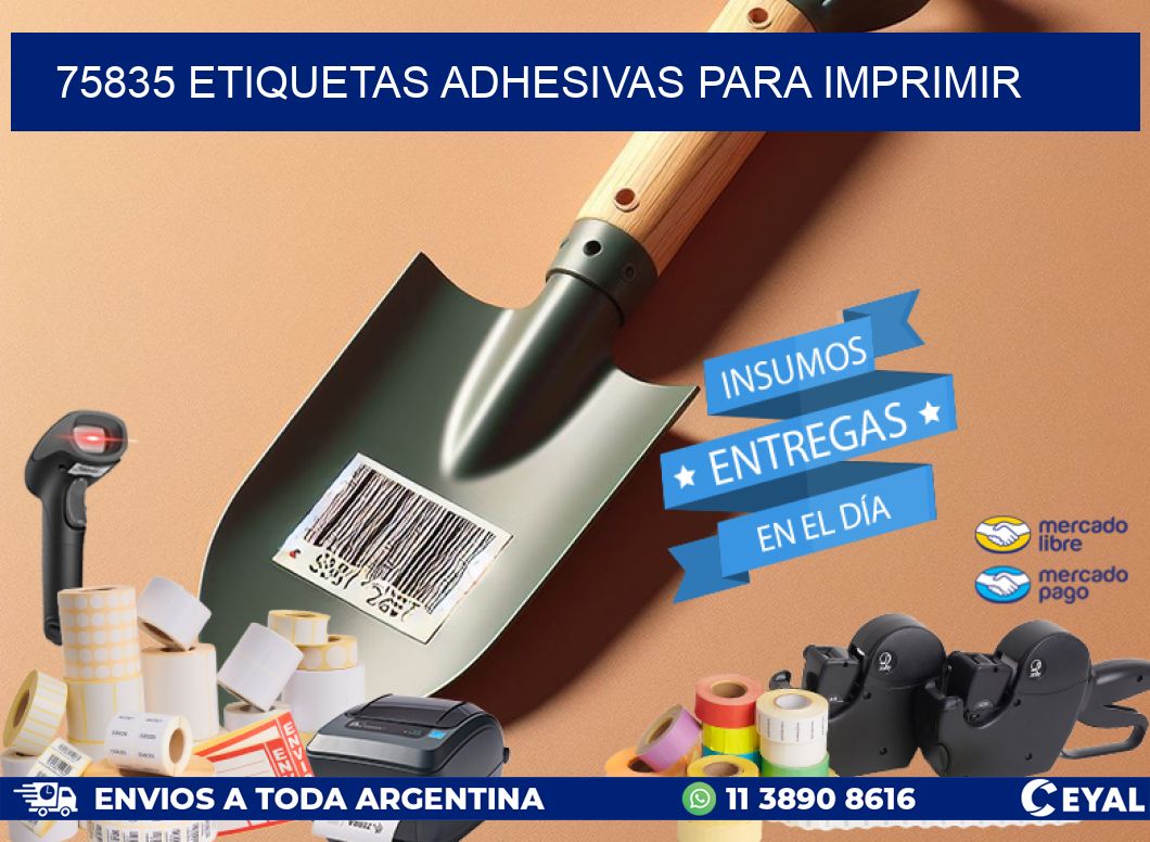 75835 Etiquetas adhesivas para imprimir | Imprimir Zebra con placa de ...