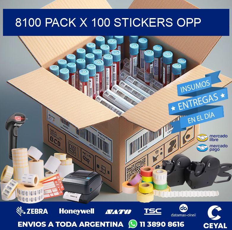 8100 PACK X 100 STICKERS OPP | Imprimir Zebra con placa de red (ethernet)