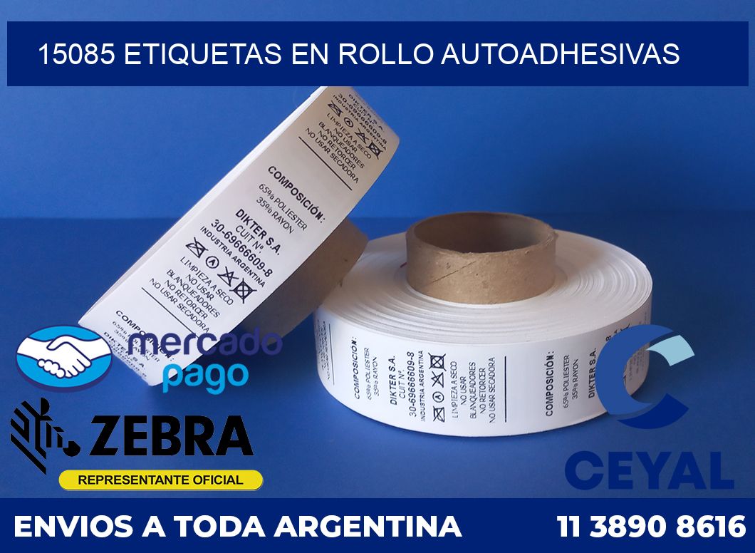 15085 ETIQUETAS EN ROLLO AUTOADHESIVAS | Imprimir Zebra con placa de ...