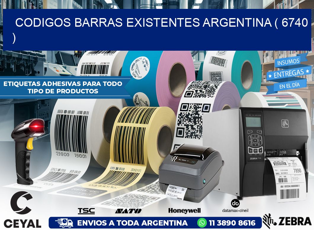 codigos barras existentes argentina ( 6740 ) | Imprimir Zebra con placa ...